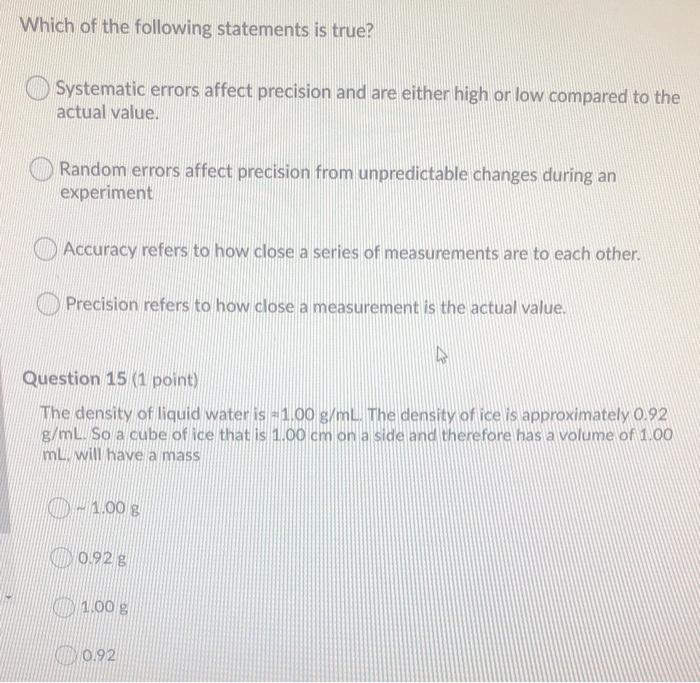 Solved Which of the following statements is true? Systematic | Chegg.com Solved Which of the following statements is true? Systematic | Chegg.com