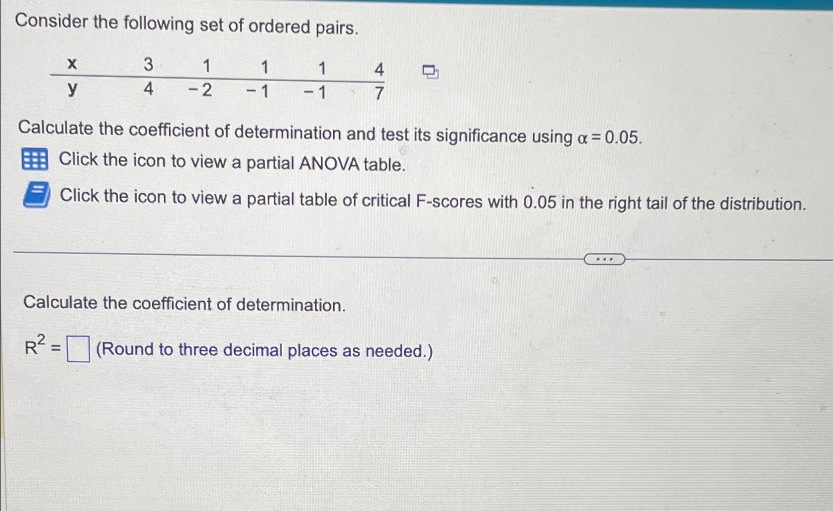 Solved Consider the following set of ordered | Chegg.com