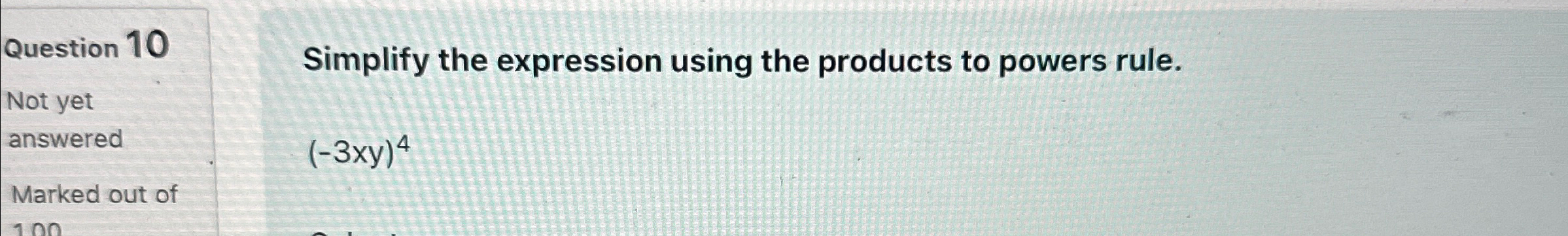 Solved Question 10Simplify the expression using the products | Chegg.com