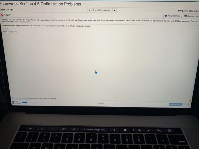Solved Homework Section 4 5 Optimization Problems Core Of