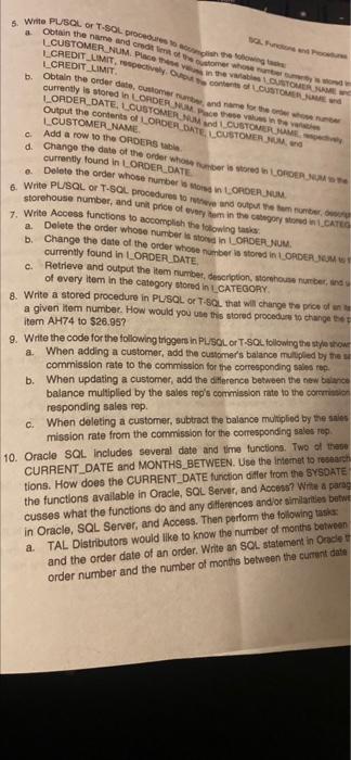 Solved 5. Write PUSOL ORT-SOL DIOR theo Ootain the TV and on | Chegg.com