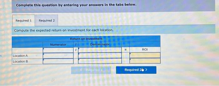 Exercise 22-9 (Algo) Return on investment analysis LO | Chegg.com
