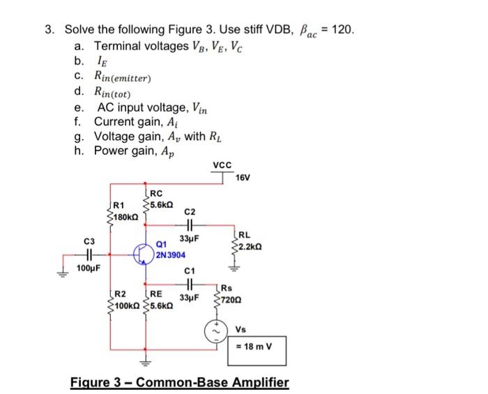 Solved 3. Solve the following Figure 3. Use stiff VDB, | Chegg.com