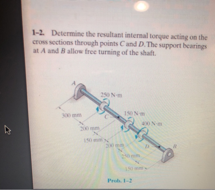 Solved 1-2. Determine the resultant internal torque acting | Chegg.com