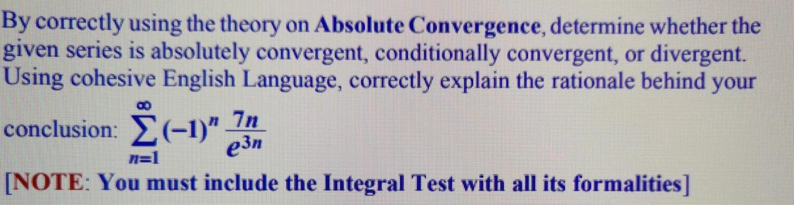 Solved By correctly using the theory on Absolute | Chegg.com