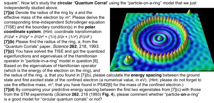 square". Now let's study the circular "Quantum Corral | Chegg.com