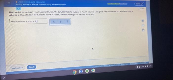 Solved AS A MOSTES Solving a percent mixture problem using a | Chegg.com