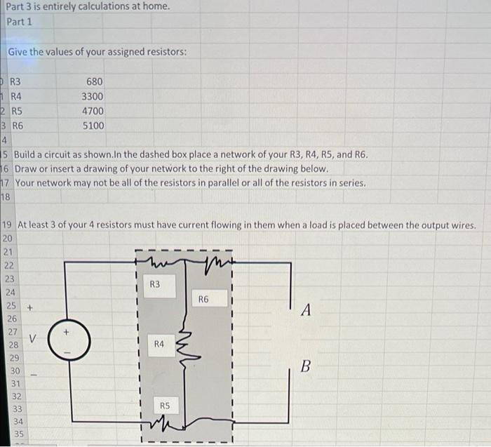 Solved For the last section there are no measurements for R6 | Chegg.com
