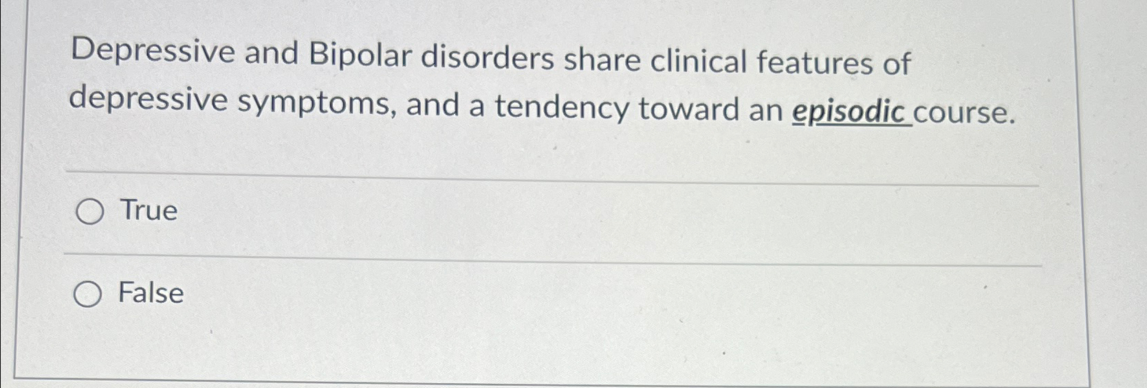 Solved Depressive and Bipolar disorders share clinical | Chegg.com