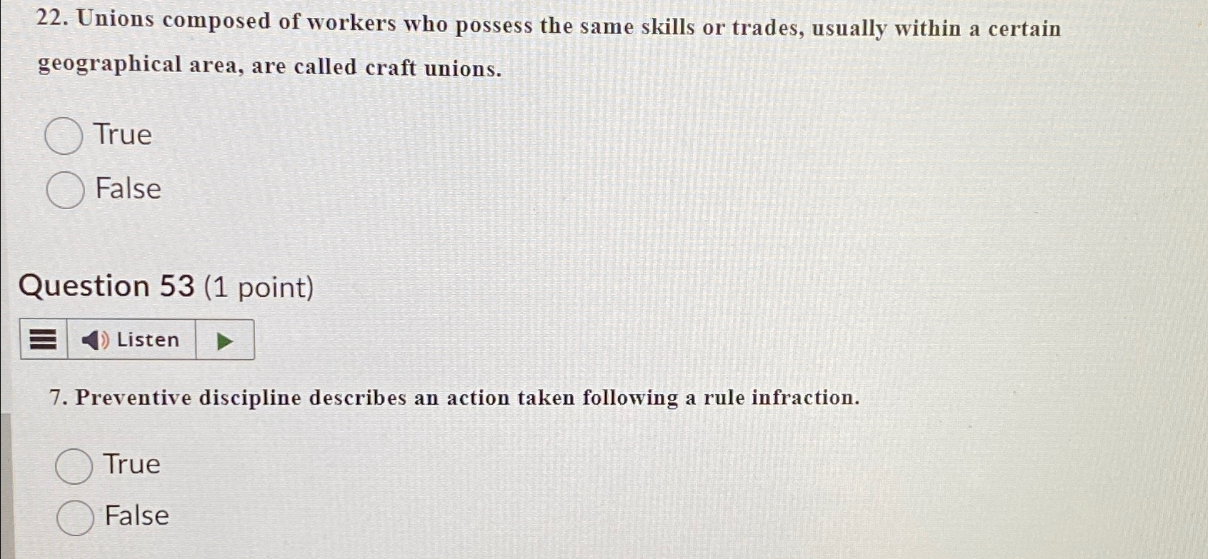 Solved Unions composed of workers who possess the same | Chegg.com