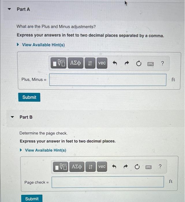Solved A differential leveling loop began and closed on BM | Chegg.com