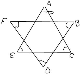 Solved In the 6 pointed star, what is the sum of the | Chegg.com