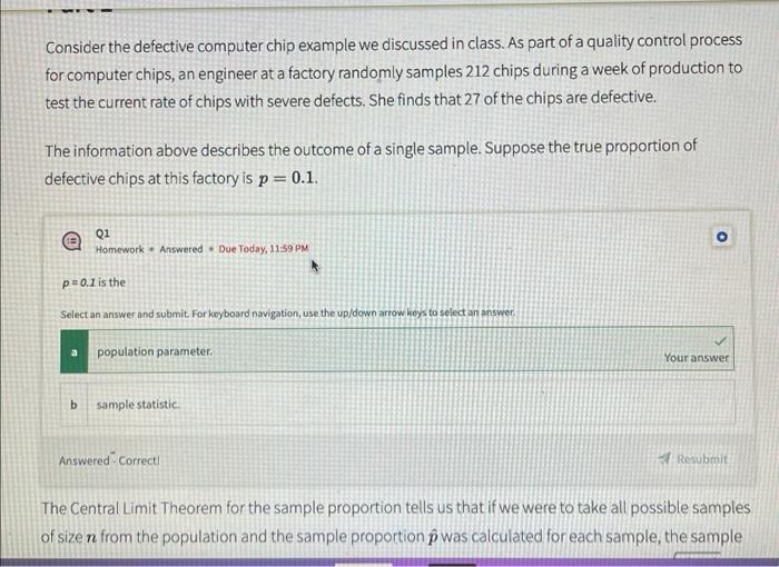 Solved Consider the defective computer chip example we | Chegg.com