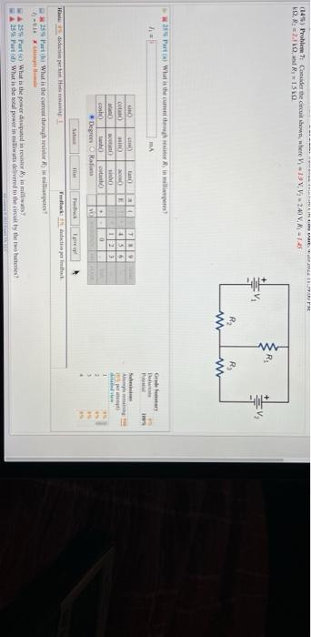 Solved track M (14%) Problem 7: Consider the circuit shown, | Chegg.com