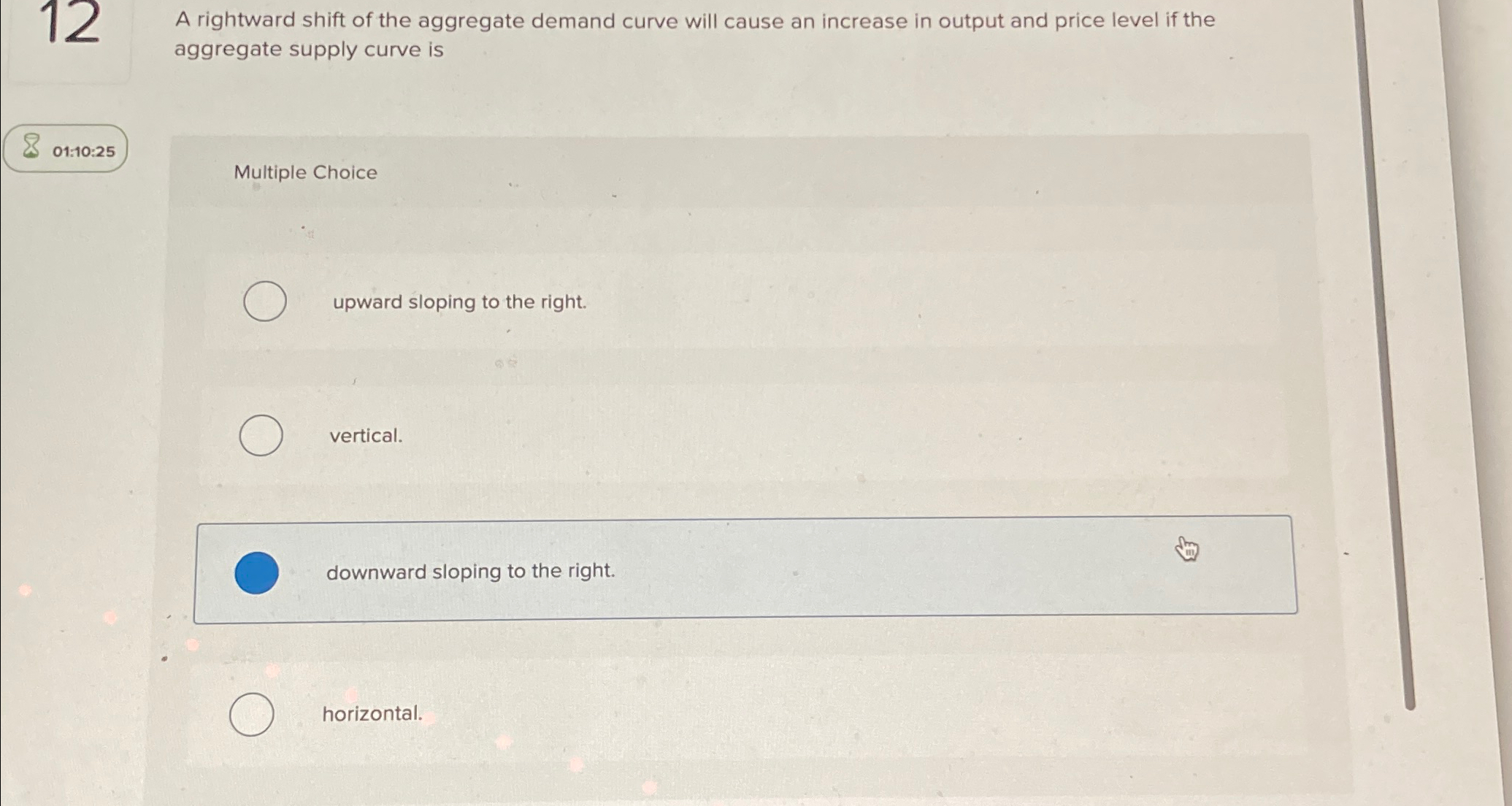 Solved 12A rightward shift of the aggregate demand curve | Chegg.com
