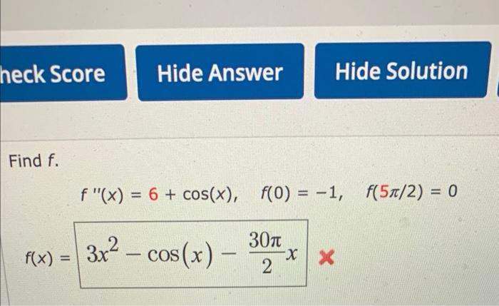 Solved Find f. | Chegg.com