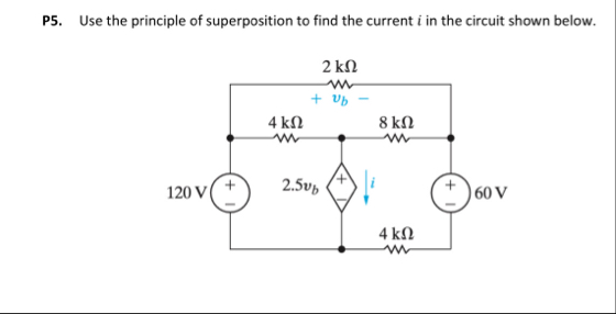 Solved P5. ﻿Use the principle of superposition to find the | Chegg.com