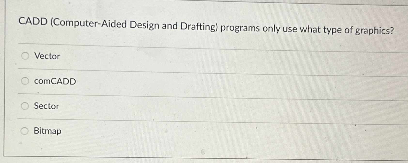 Solved CADD (Computer-Aided Design and Drafting) ﻿programs | Chegg.com