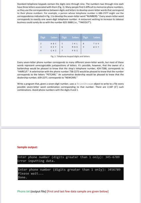 Solved Standard telephone keypads contain the digits zero | Chegg.com