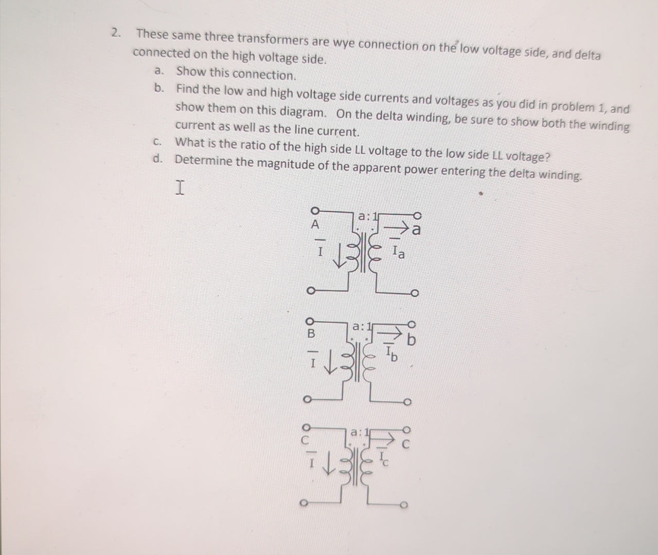 Solved These same three transformers are wye connection on | Chegg.com
