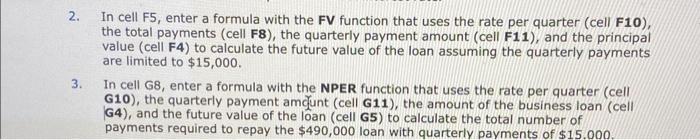 Solved 2. In cell F5, enter a formula with the FV function | Chegg.com
