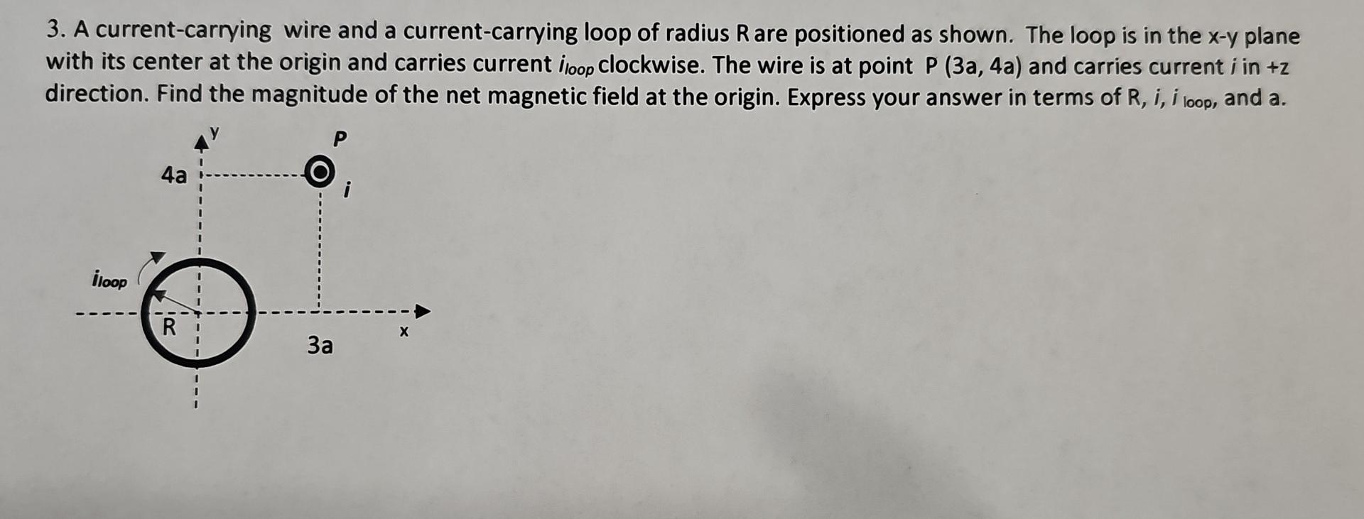 Solved 3. A current-carrying wire and a current-carrying | Chegg.com
