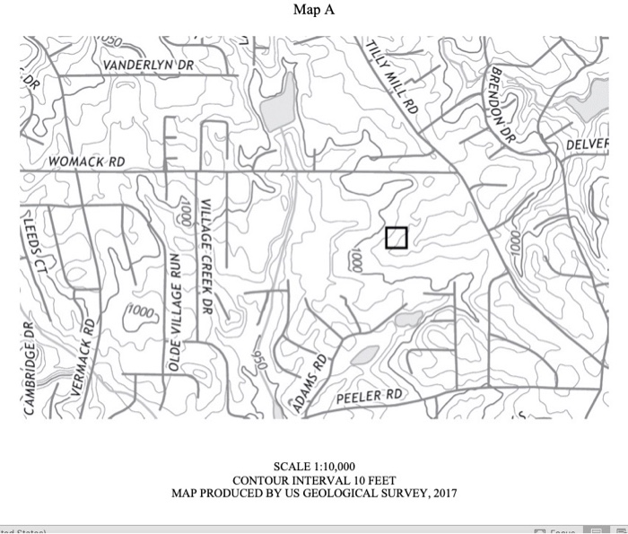 Solved Use Map A for this section 1. E building is indicated | Chegg.com