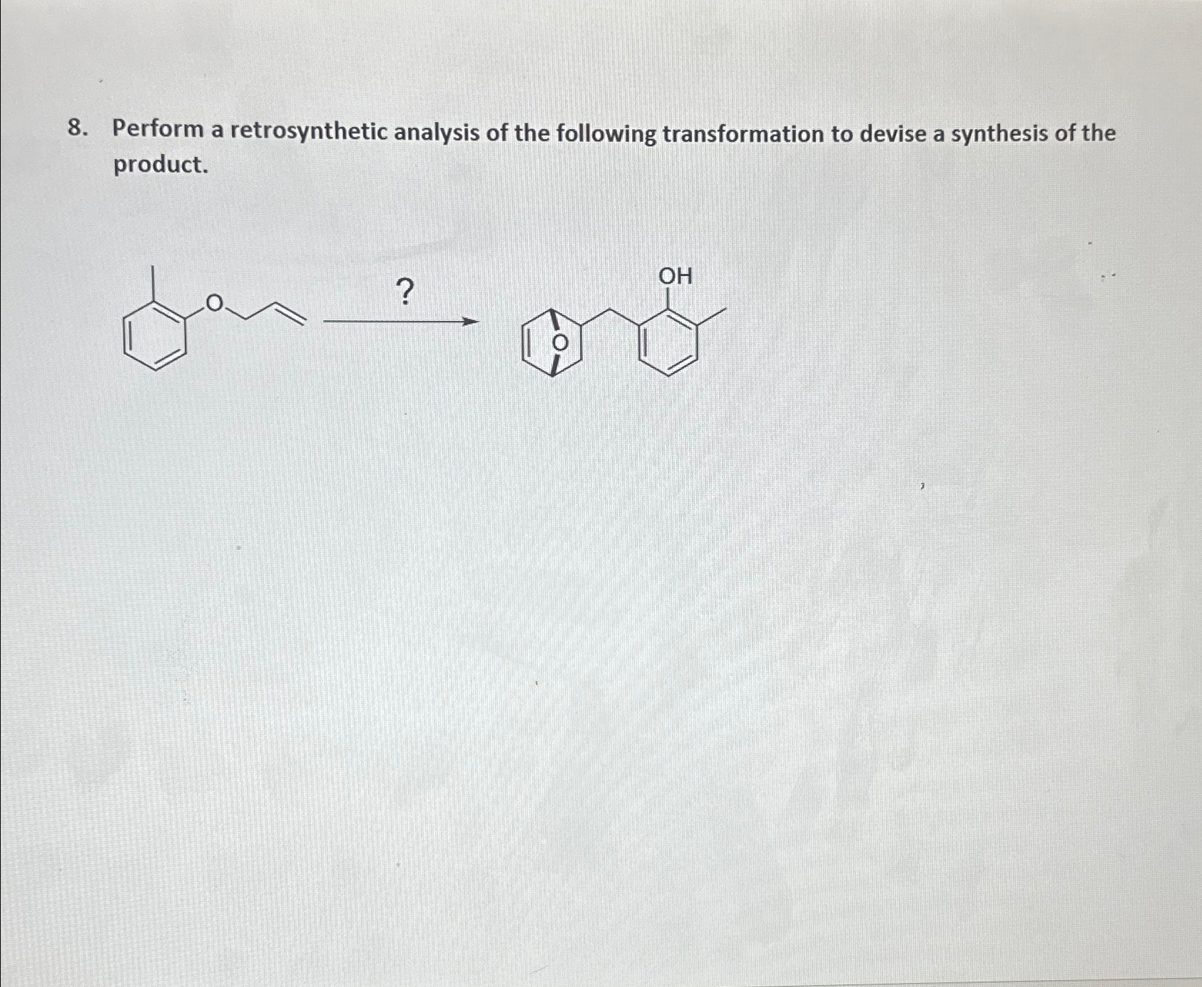 Solved Perform a retrosynthetic analysis of the following | Chegg.com