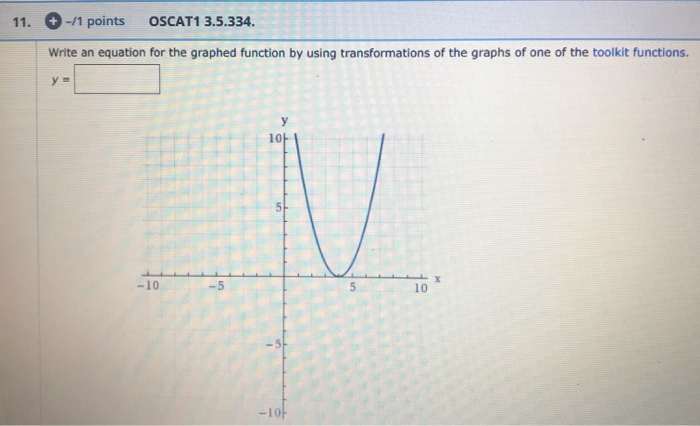 Solved 11. -/1 points OSCAT1 3.5.334. Write an equation for | Chegg.com