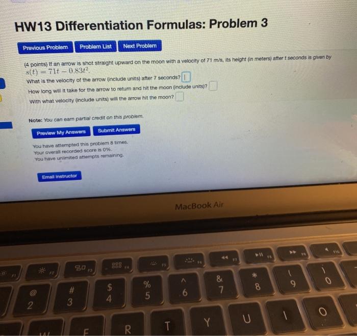 Solved HW13 Differentiation Formulas: Problem 3 Previous | Chegg.com