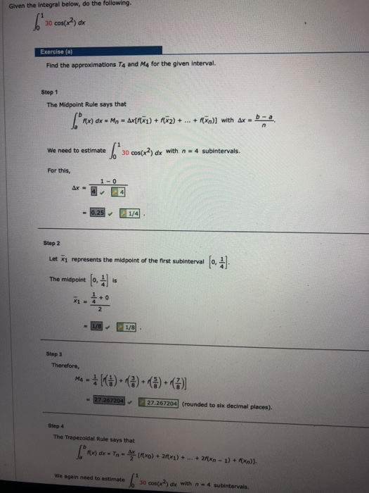 Solved Given the integral below, do the following. 6'30 30 | Chegg.com