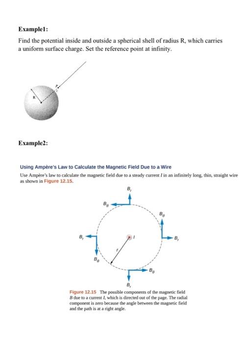 Solved Examplel: Find the potential inside and outside a | Chegg.com