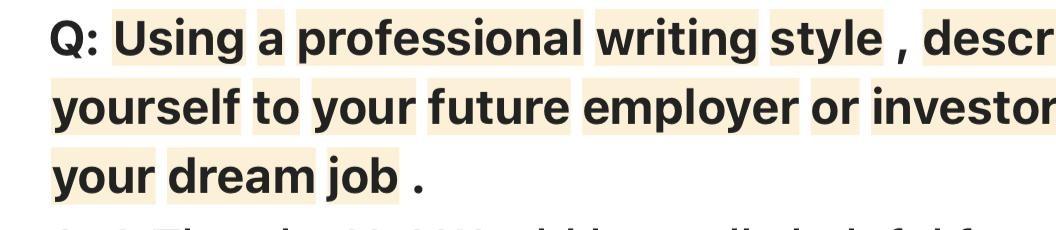 Solved Q: Using a professional writing style , descr | Chegg.com