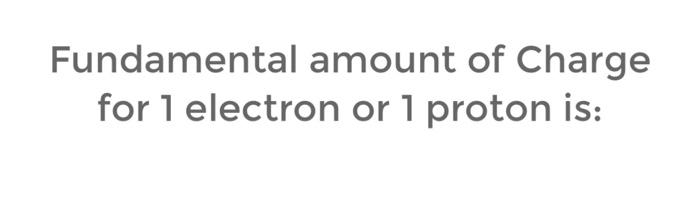 Solved Fundamental amount of Charge for 1 electron or 1 | Chegg.com