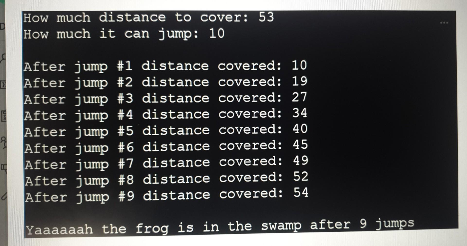 Solved A frog needs to jump to reach the swamp. The total | Chegg.com