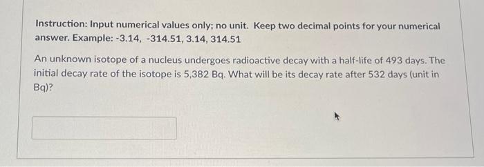 Solved Instruction Input Numerical Values Only No Unit