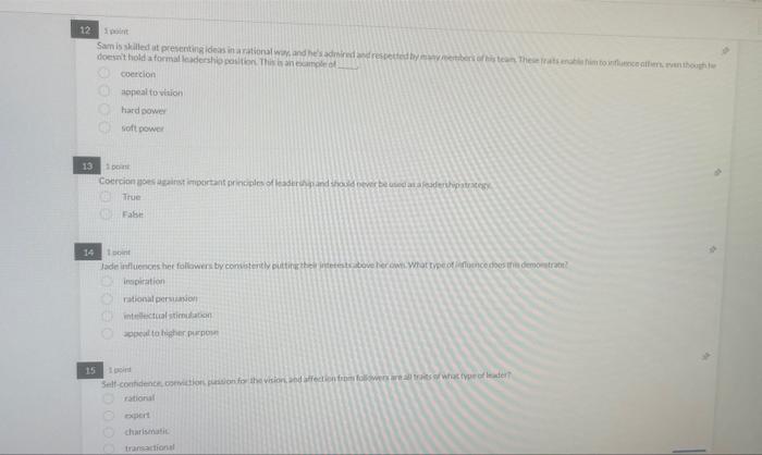 Solved coetcion ippeal to vition hard aovel soft pomer True | Chegg.com