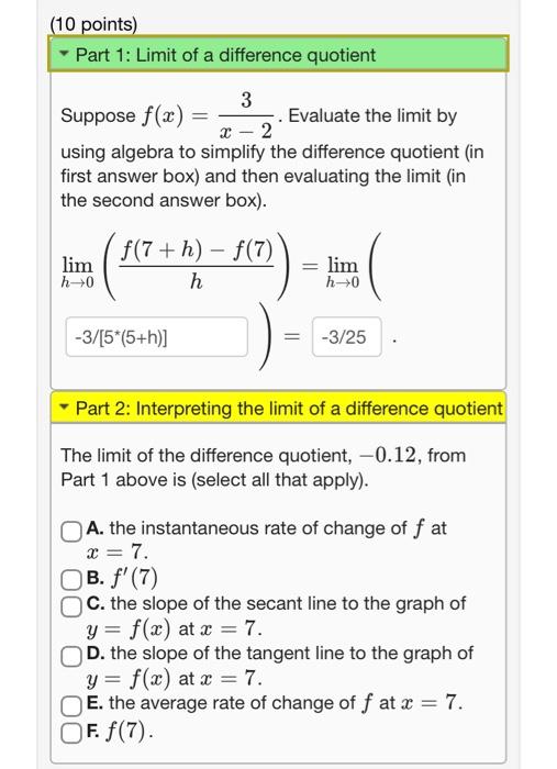Solved Suppose f(x)=x−23. Evaluate the limit by using | Chegg.com