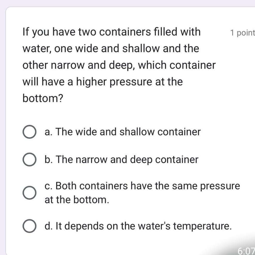 Solved If you have two containers filled with 1 po water, | Chegg.com