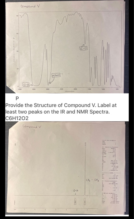Solved Compound V Provide the Structure of Compound V. Label | Chegg.com