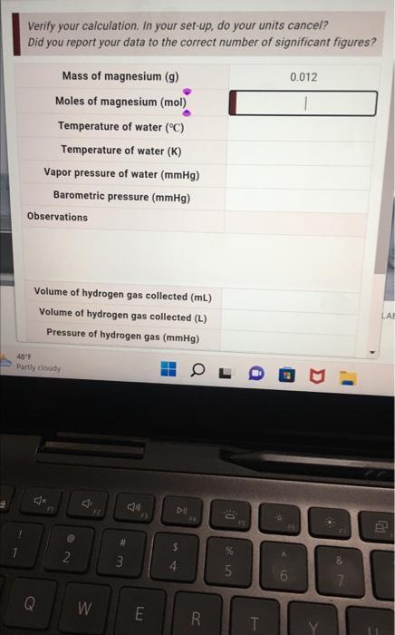 Solved Verify your calculation. In your set-up, do your | Chegg.com