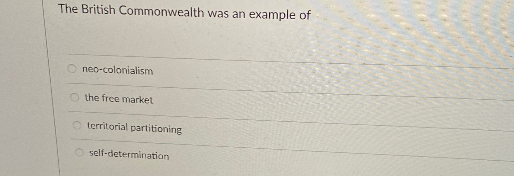 Solved The British Commonwealth was an example | Chegg.com