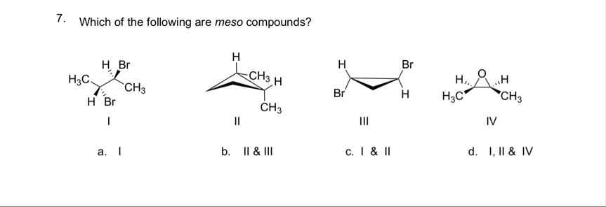 Solved Which of the following are meso | Chegg.com