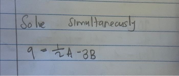 Solve Simultaneously | Chegg.com