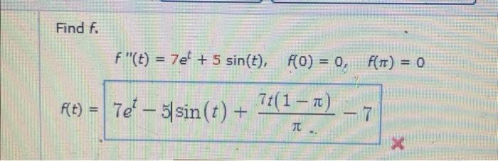 Solved Find f. | Chegg.com