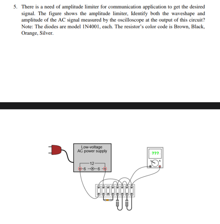 Solved 5. There is a need of amplitude limiter for | Chegg.com