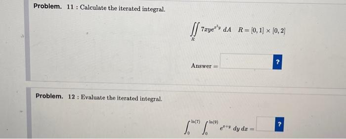 Solved (Look at both parts)Problem. 11 : Calculate the | Chegg.com