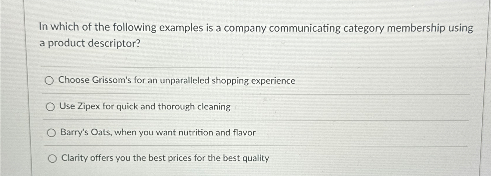 Solved In which of the following examples is a company | Chegg.com