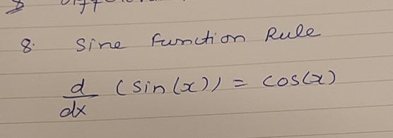 Solved Sine function Ruleddx(sin(x))=cos(x) ﻿solve it | Chegg.com