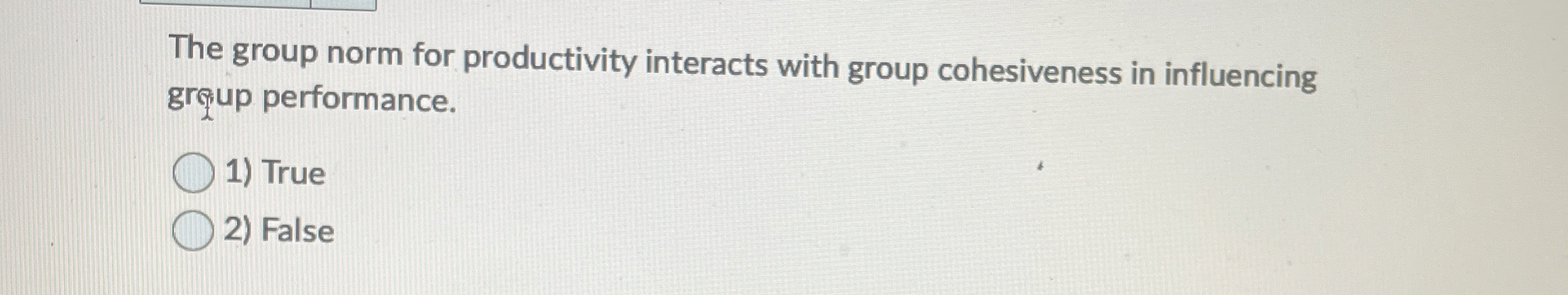 Solved The group norm for productivity interacts with group | Chegg.com